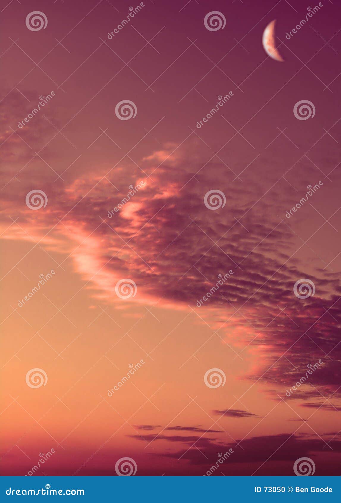 Pink Moon Sunset stock photo. Image of pretty, beauty, clouds - 73050