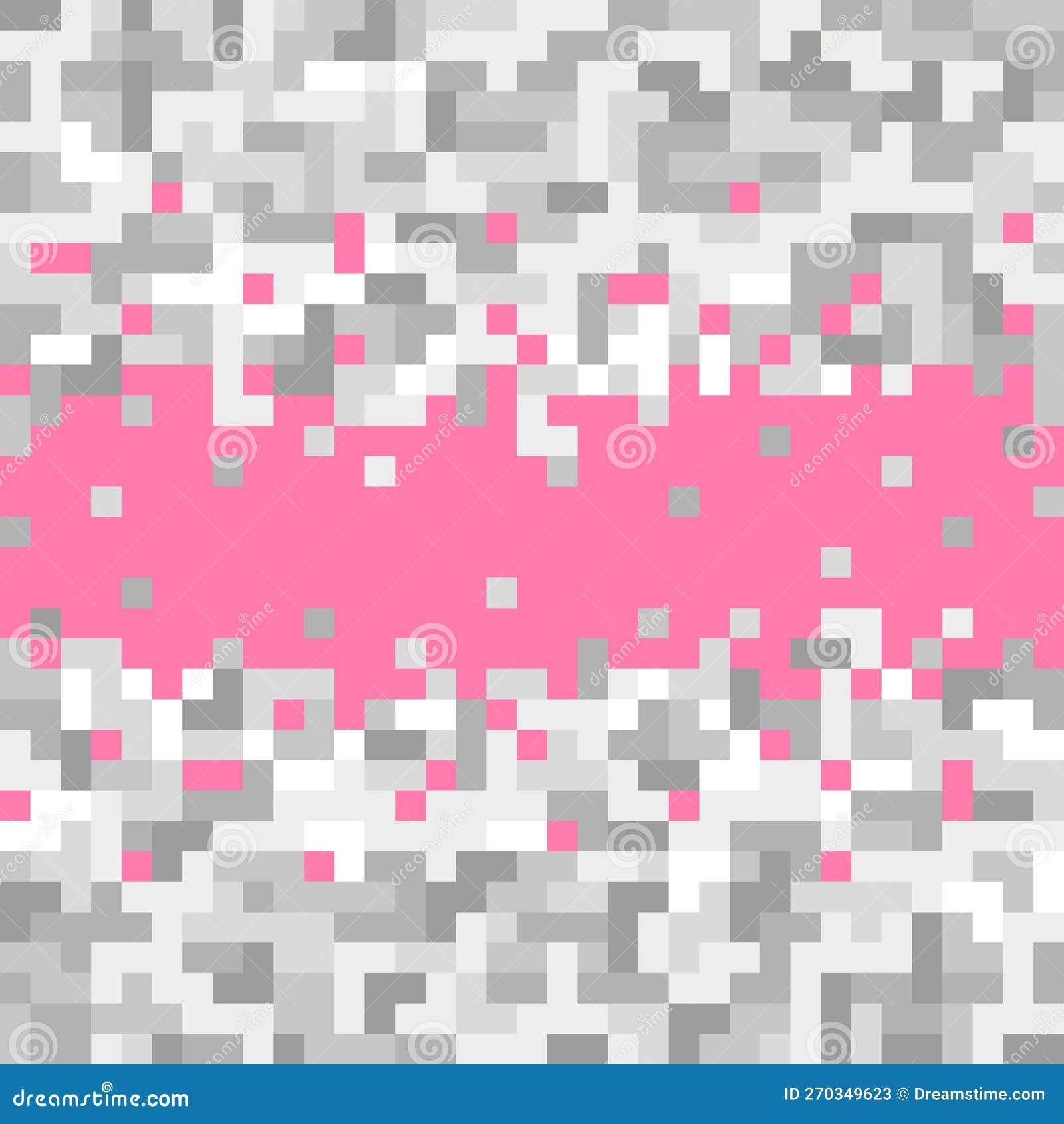 Pink Mosaic Background with Grey Pixels Equalizer Stock Illustration ...