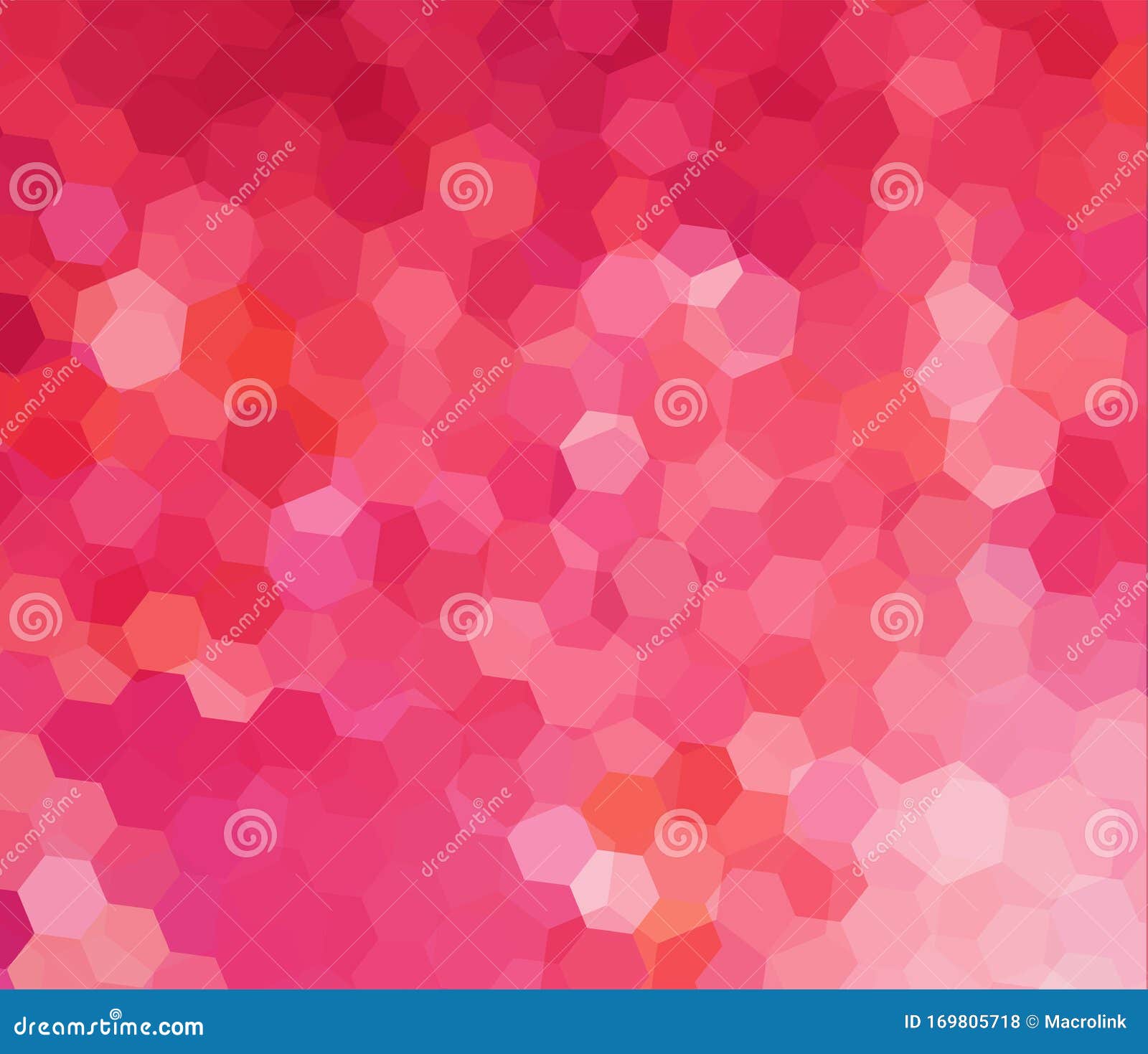 Pink Mosaic Background with Vector Hexagon Pattern Stock Vector ...
