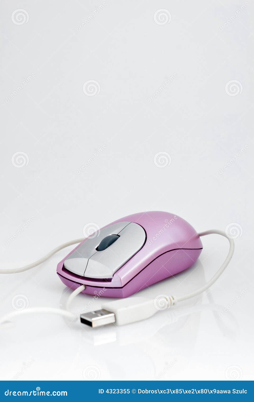 Pink mouse stock image. Image of cable, isolated, computer - 4323355