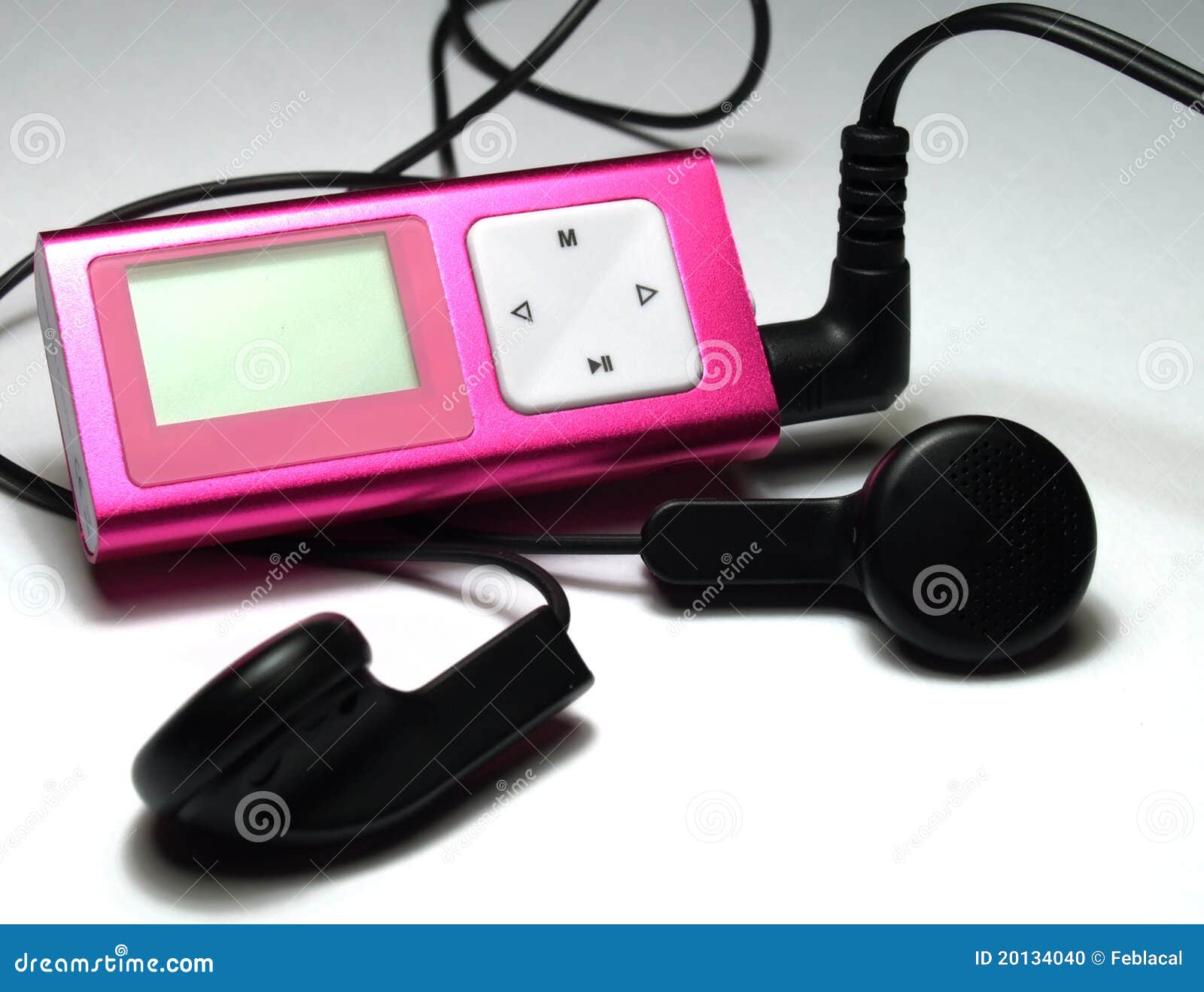 Pink mp3 player stock photo. Image of dance, phones, listen - 20134040