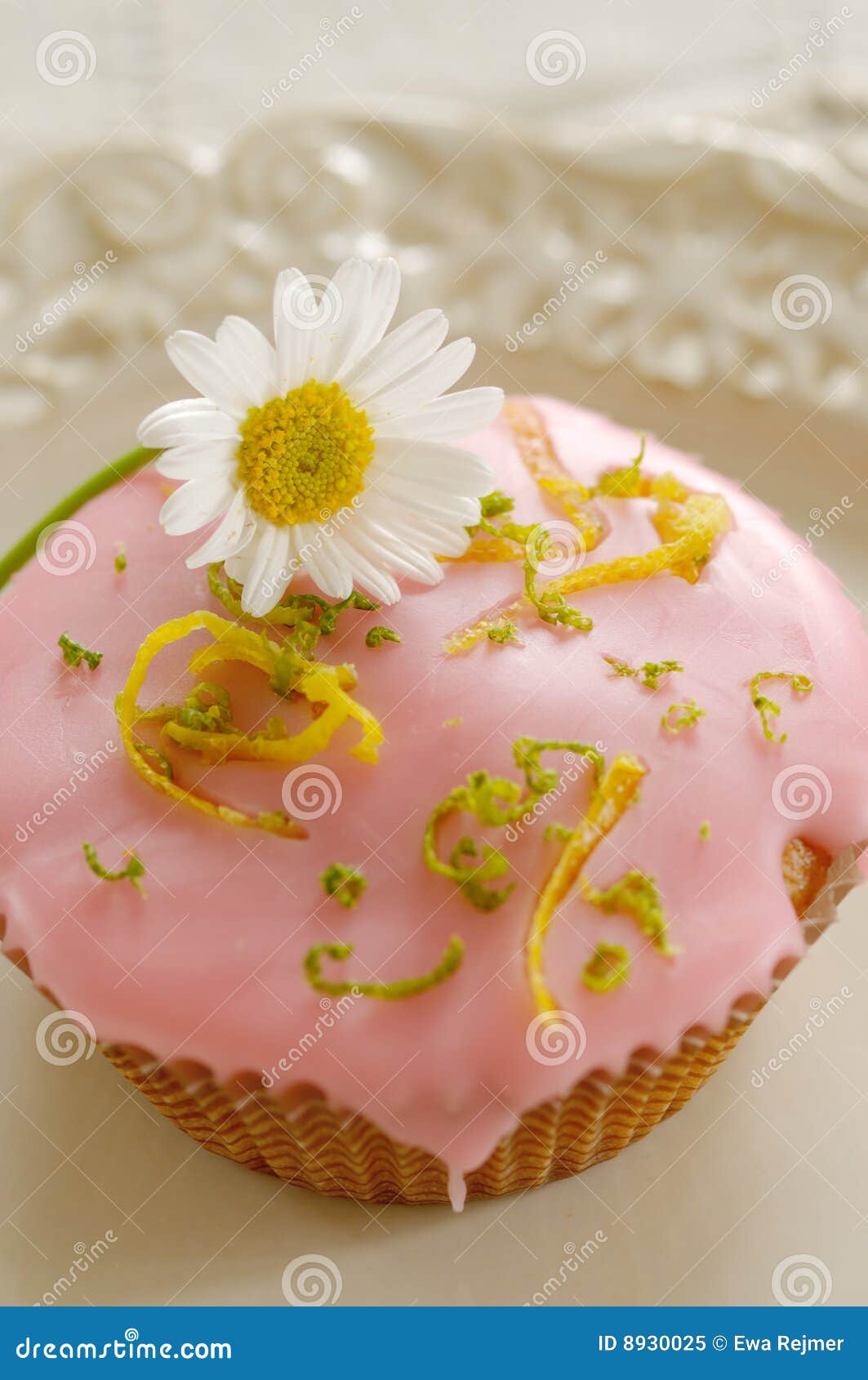 Pink Muffin stock image. Image of toppings, homemade, fondant - 8930025