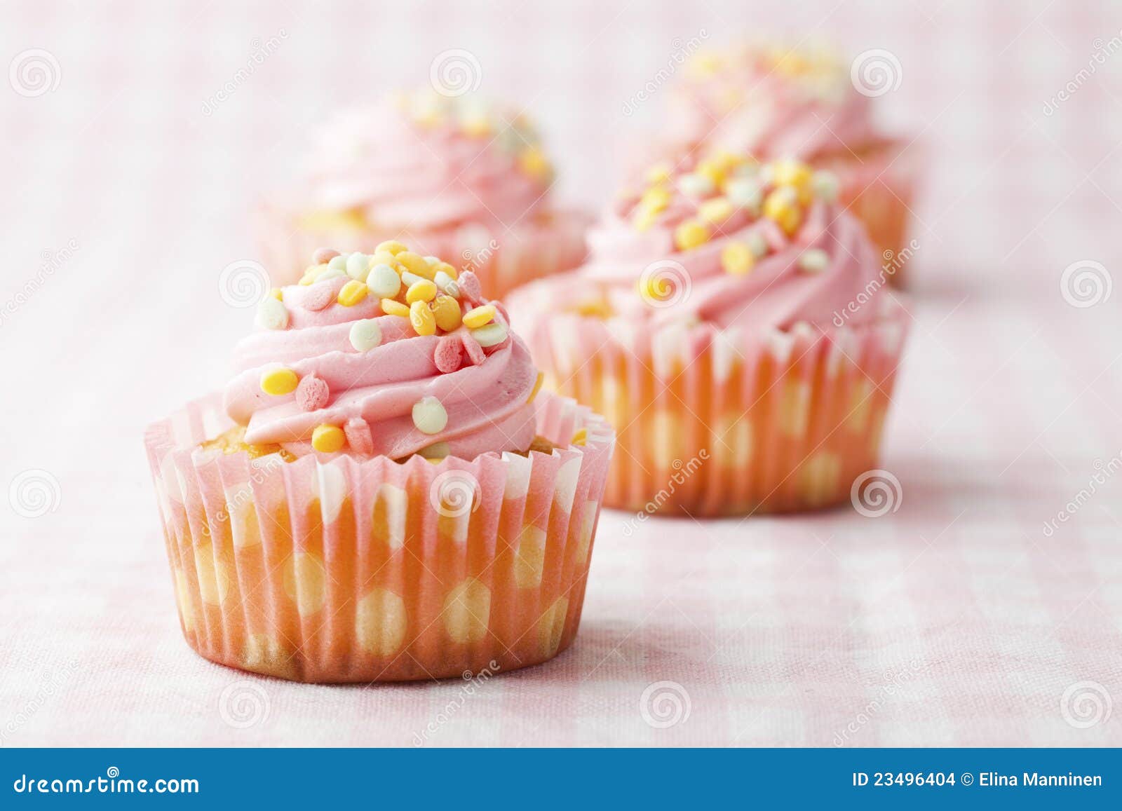 Pink muffins stock photo. Image of cute, object, party - 23496404