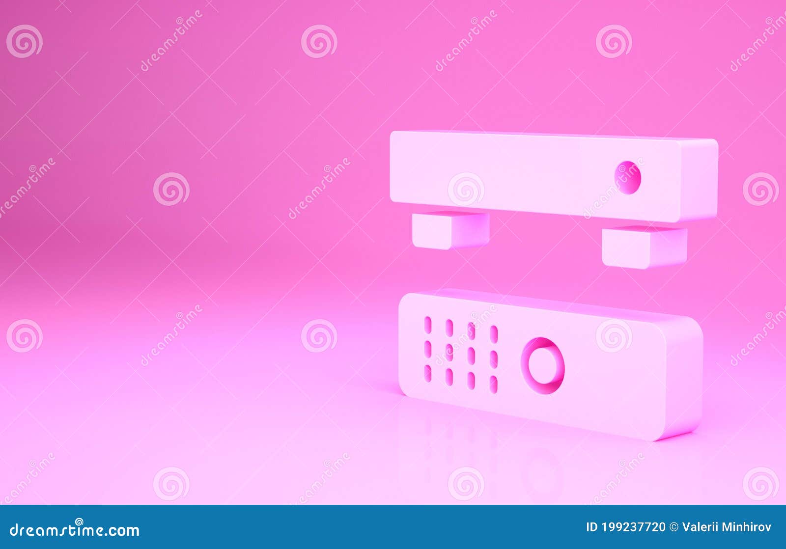 Pink Multimedia and TV Box Receiver and Player with Remote Controller ...