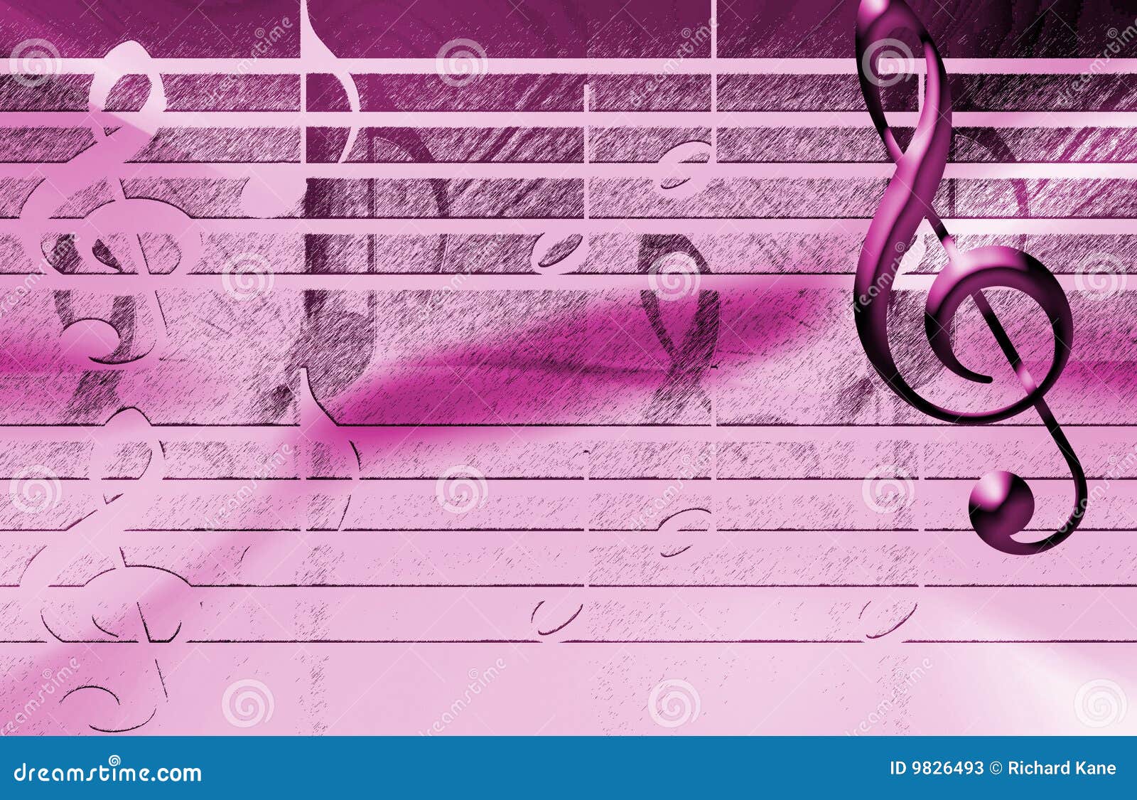Pink Music Background Stock Photos - Image: 9826493