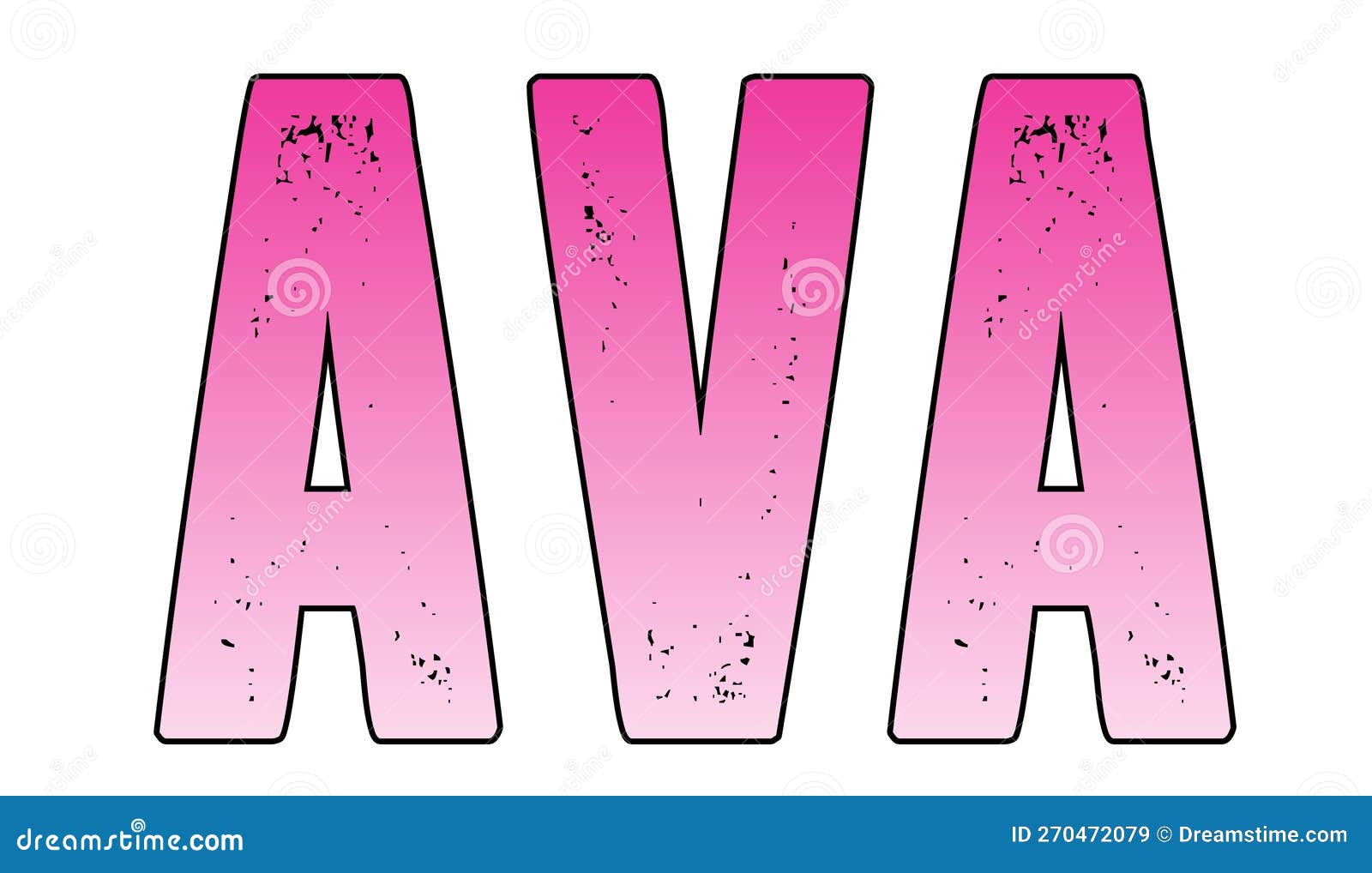 Pink name Ava stock illustration. Illustration of girl - 270472079