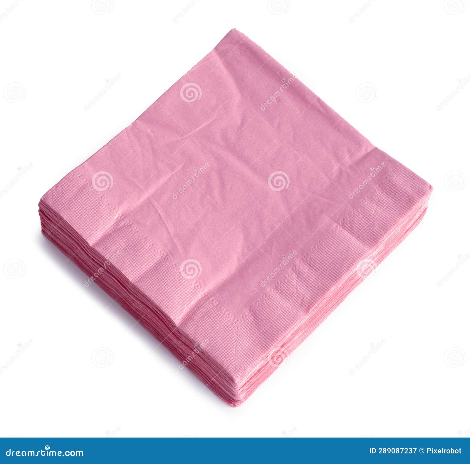 Pink Napkins Top View stock image. Image of napkins - 289087237