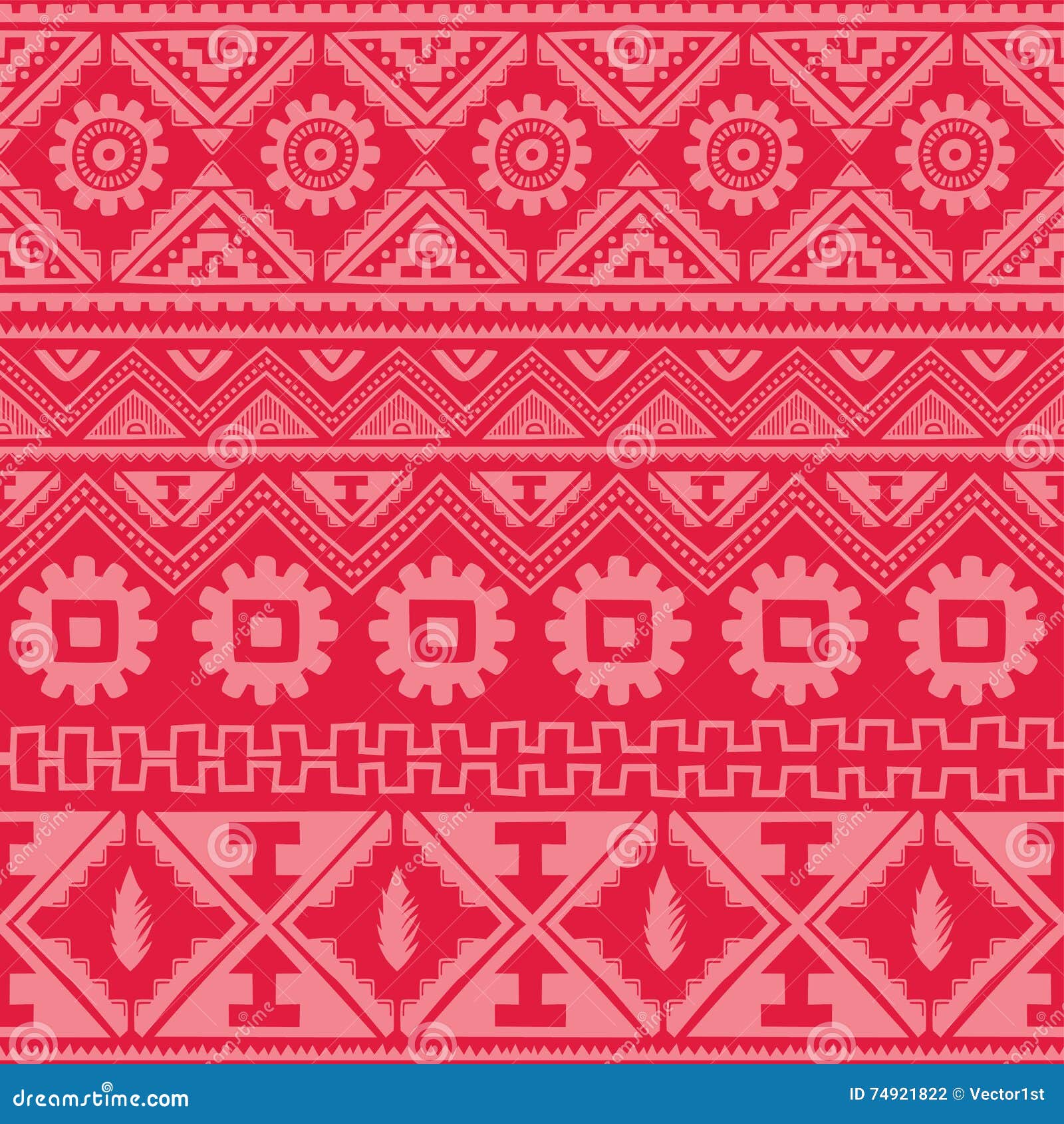 Pink Native American Ethnic Pattern Stock Vector Illustration Of Color Fabric 74921822