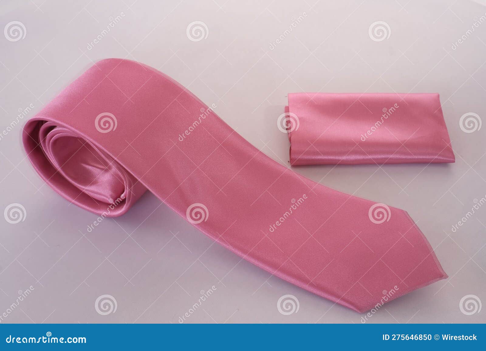 Pink Necktie Isolated on White Background Stock Photo - Image of suit ...