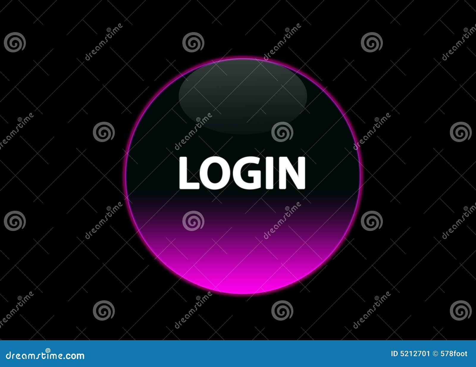 Pink neon buttom login stock illustration. Illustration of beautiful ...