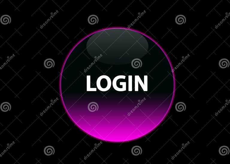 Pink neon buttom login stock illustration. Illustration of beautiful ...