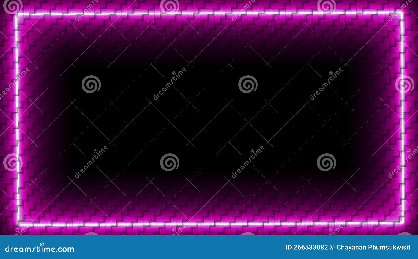 Pink Neon Light on Border Glow on Brick Background Stock Illustration ...