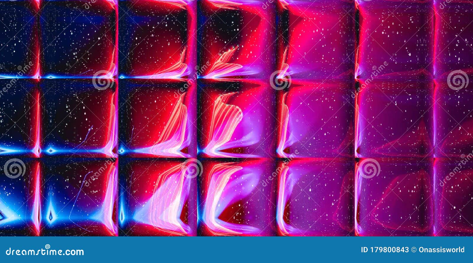 Pink Neon Lights in Space Creating Shapes, Blurs, Shades Stock ...