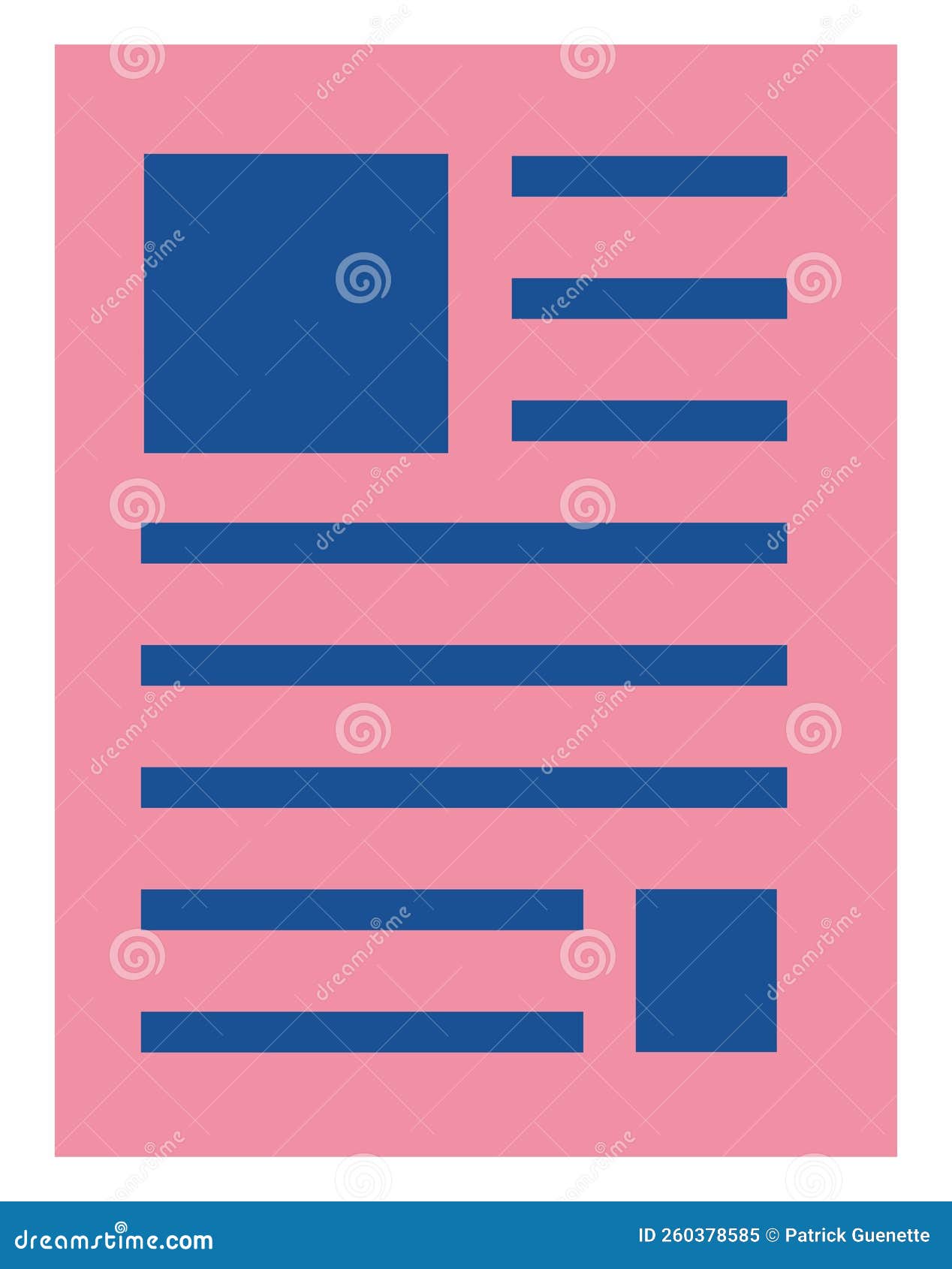 Pink newspaper, icon stock vector. Illustration of pink - 260378585