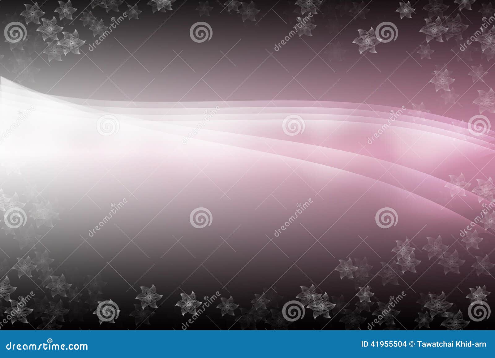 Pink Nice Abstract Background, with Flower Patterns Stock Illustration ...