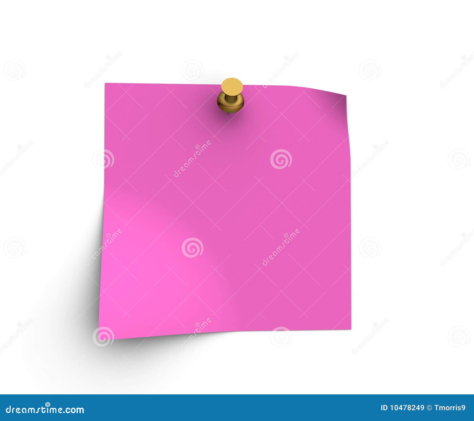 Pink Note stock illustration. Illustration of wall, tack - 10478249