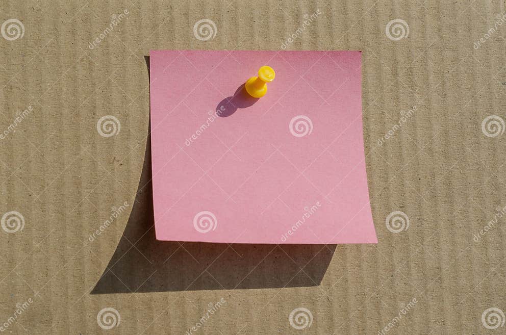Pink Note on Paper Background Stock Image - Image of blank, notepad ...