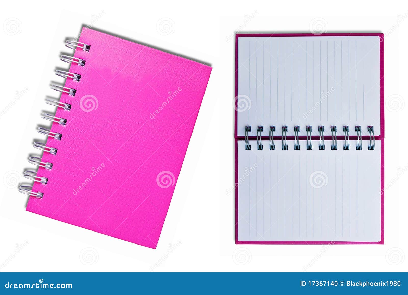 Pink notebook stock photo. Image of line, isolated, document - 17367140