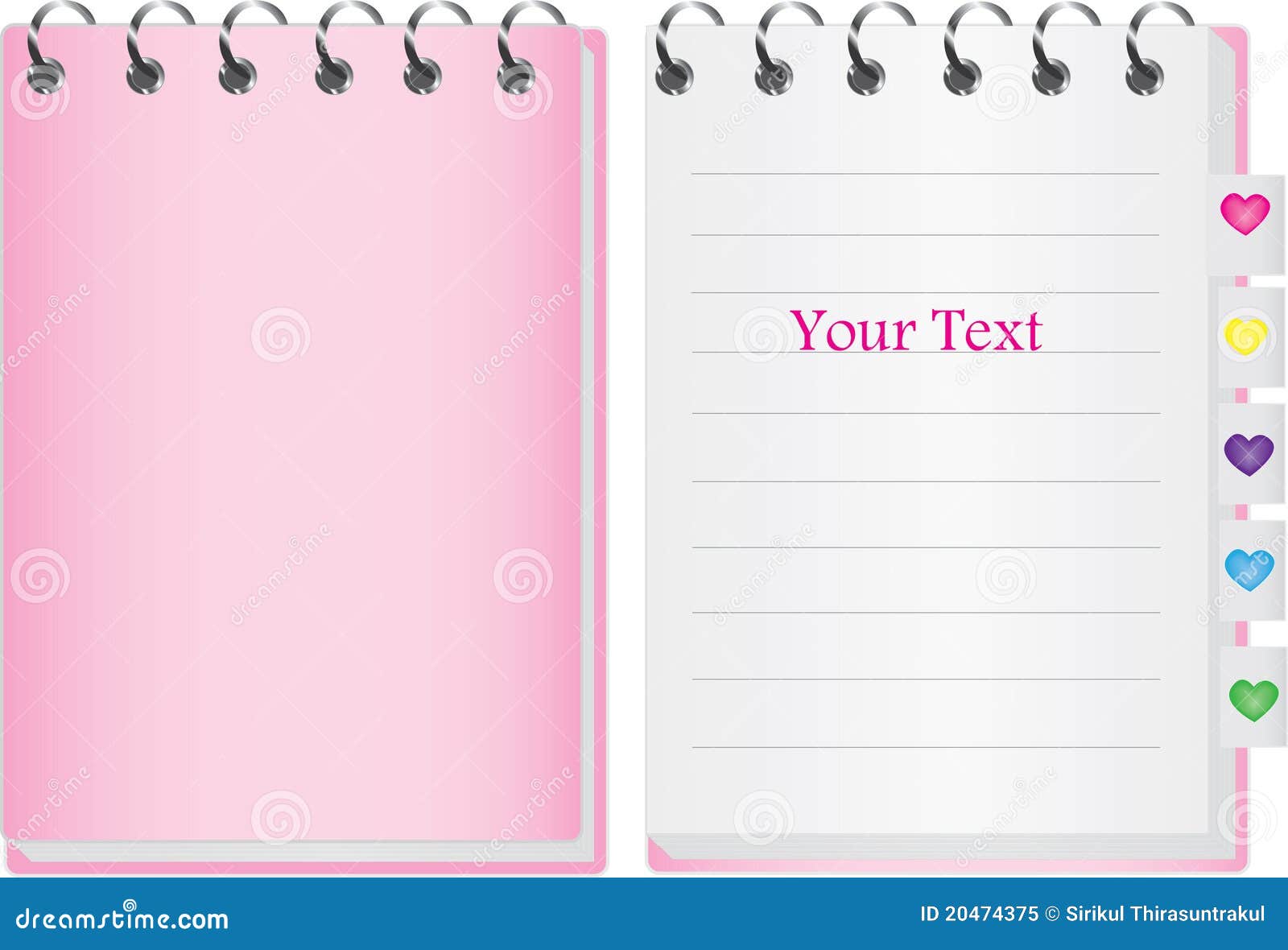 Pink Notebook stock illustration. Illustration of book - 20474375