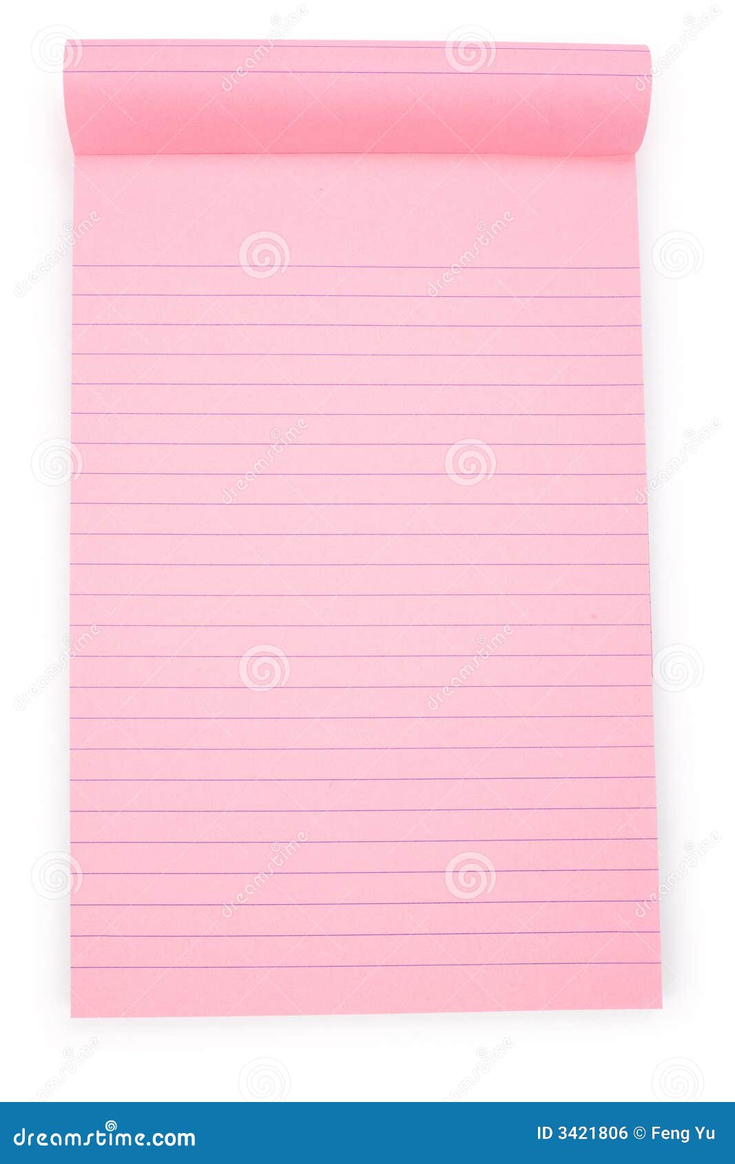 Pink notepaper stock photo. Image of isolated, background - 3421806