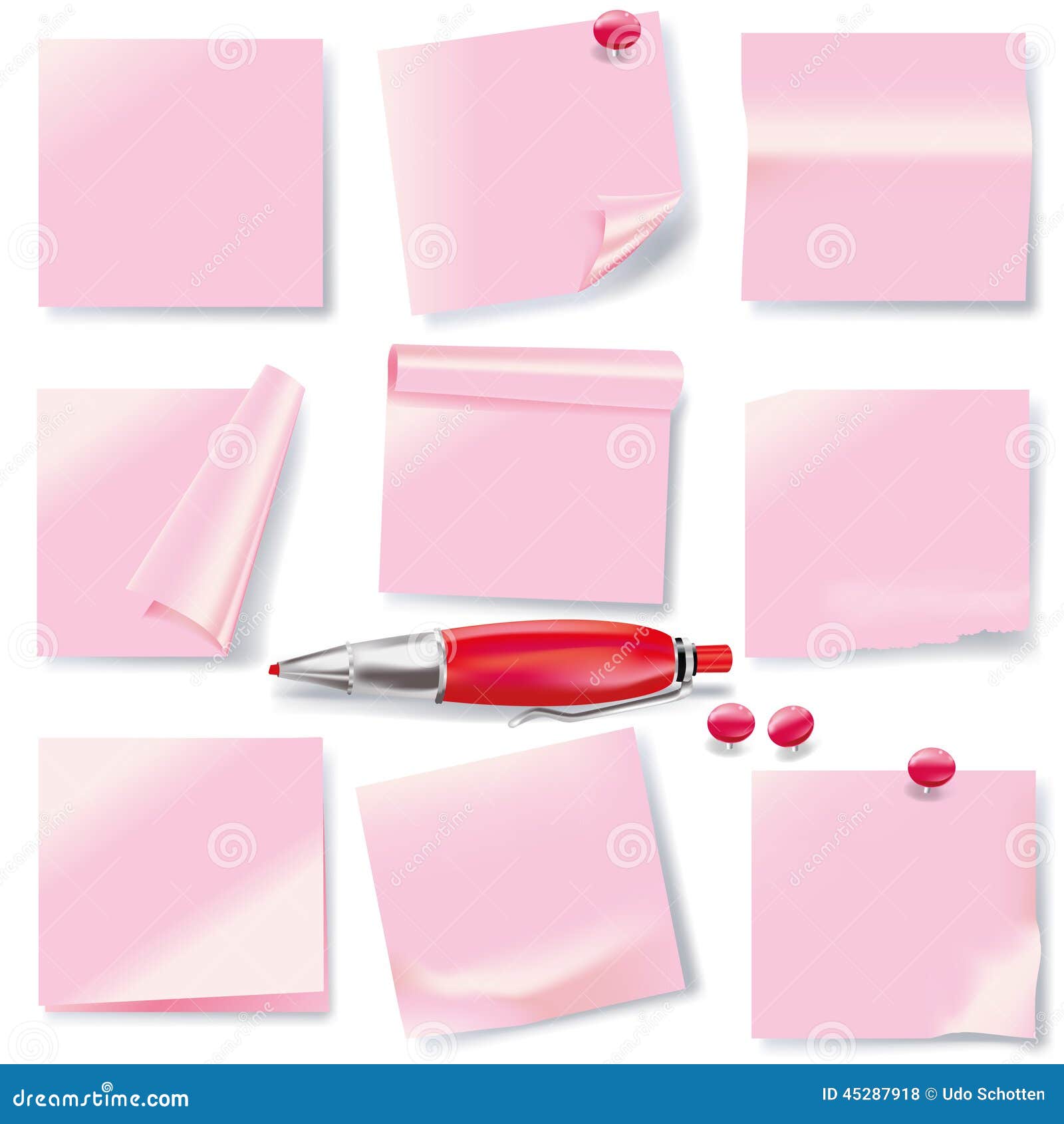 Pink Notes and Short Messages Stock Vector - Illustration of order ...