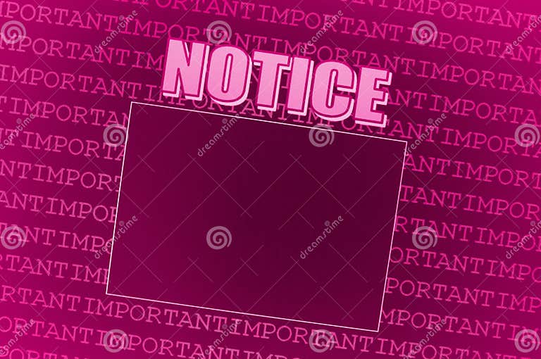 Pink Notice Board stock illustration. Illustration of notice - 13989065