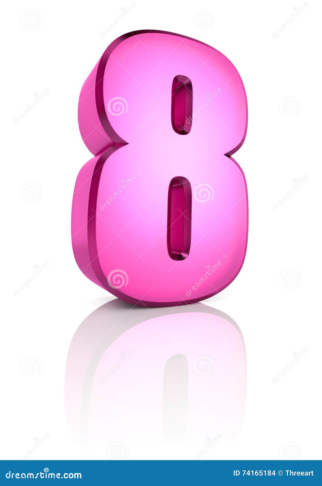 Pink Number 8 stock illustration. Illustration of eight - 74165184
