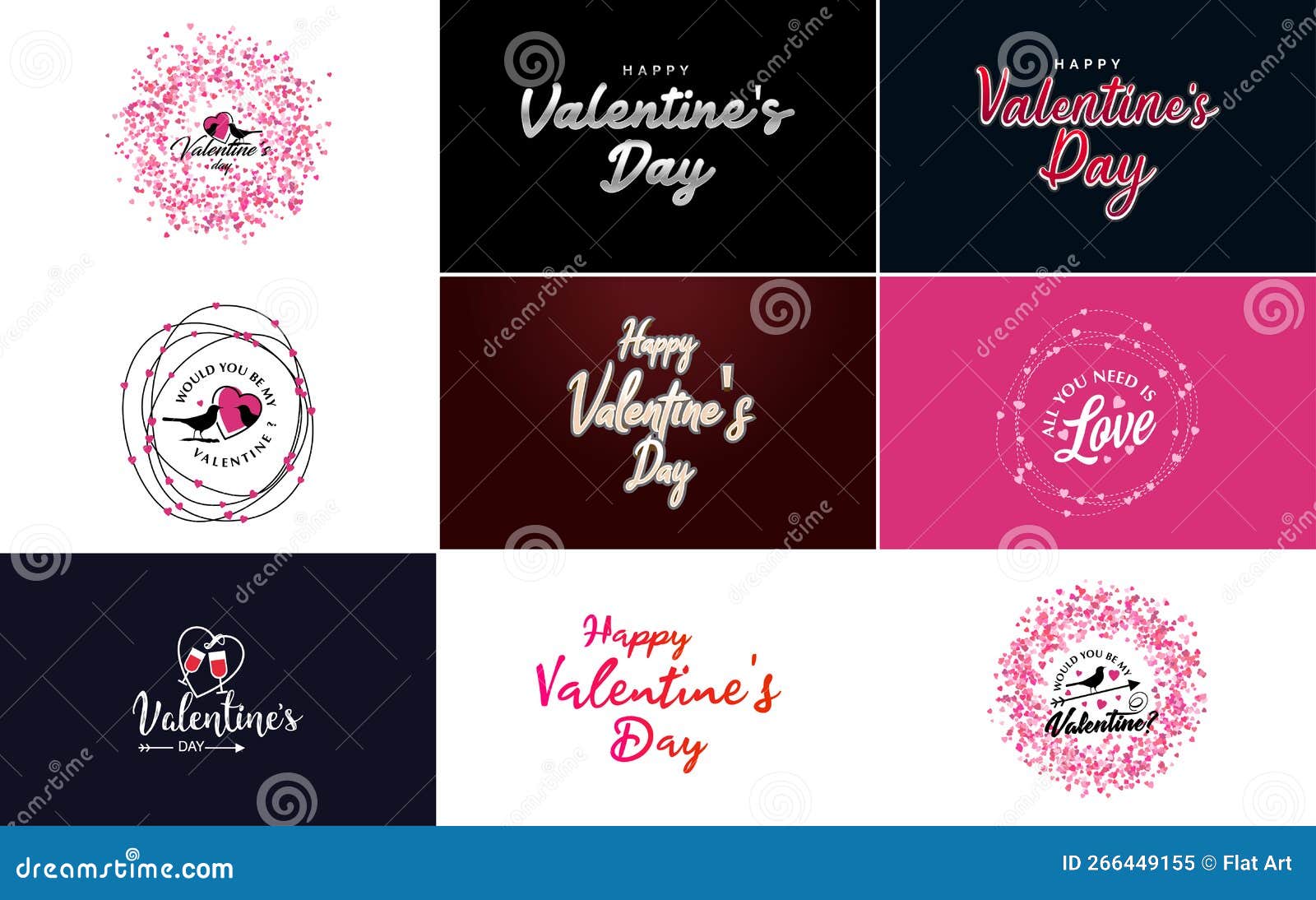 Pink October Logo with Hearts Calligraphy Lettering Isolated on White ...