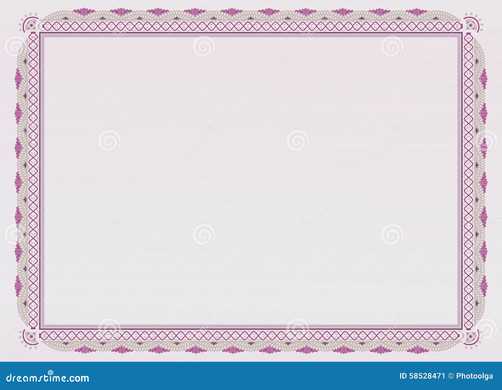 Official Certificate With Grey Realistic Border On Transparent ...
