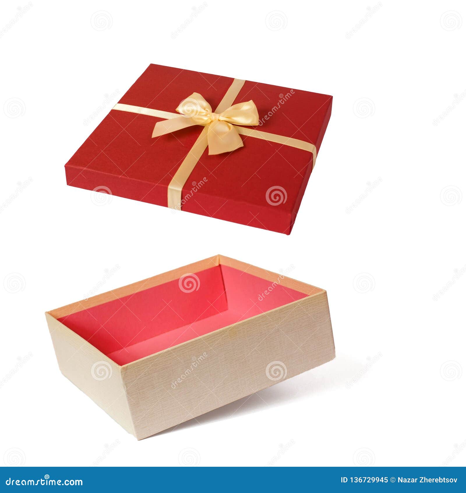 Open Gift Box Isolated on White Background Stock Image - Image of ...