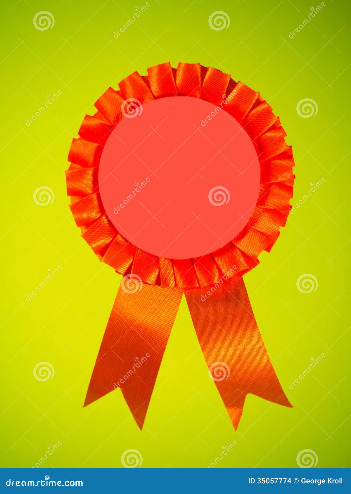 PInk Orange First Prize Ribbon Stock Photo - Image of achieve, round ...