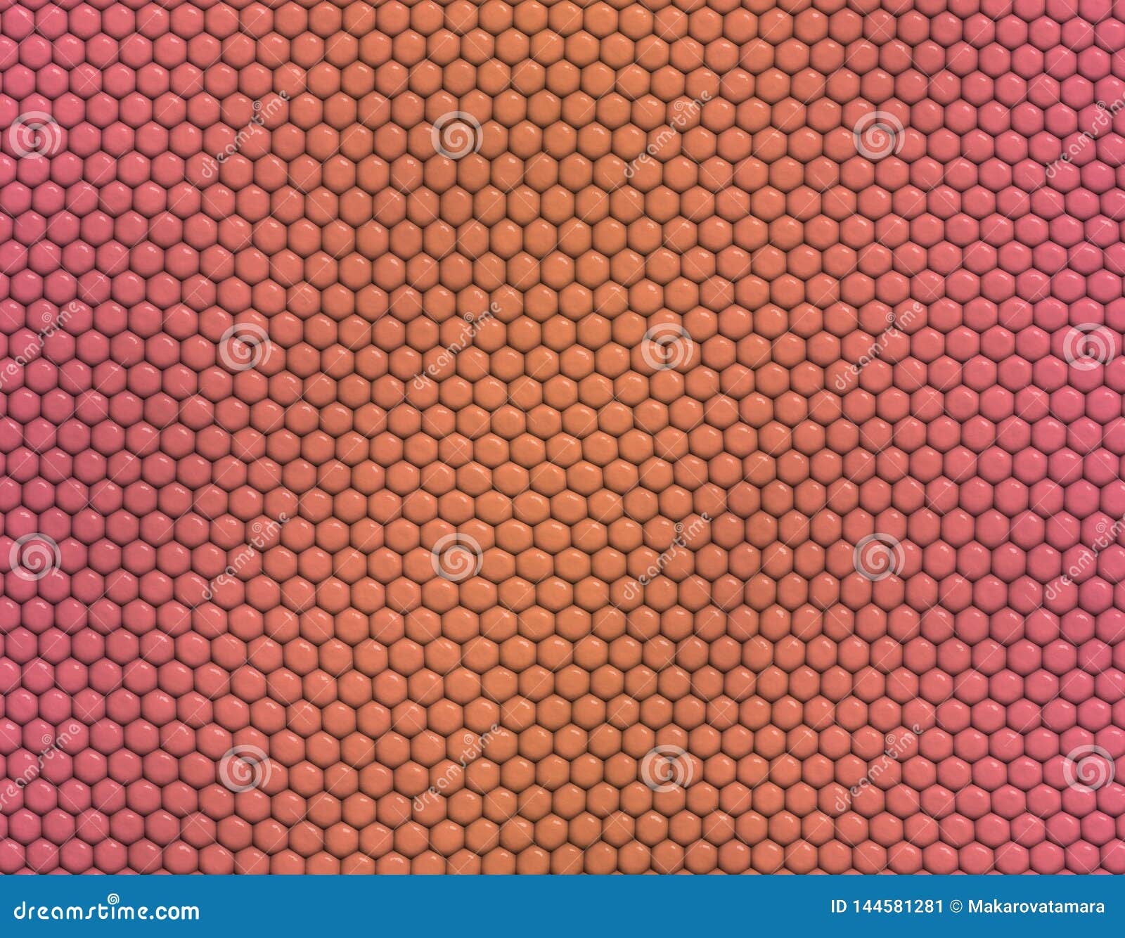 Pink and Orange Gradient Snake Skin Pattern, Hexagonal Scale Stock ...
