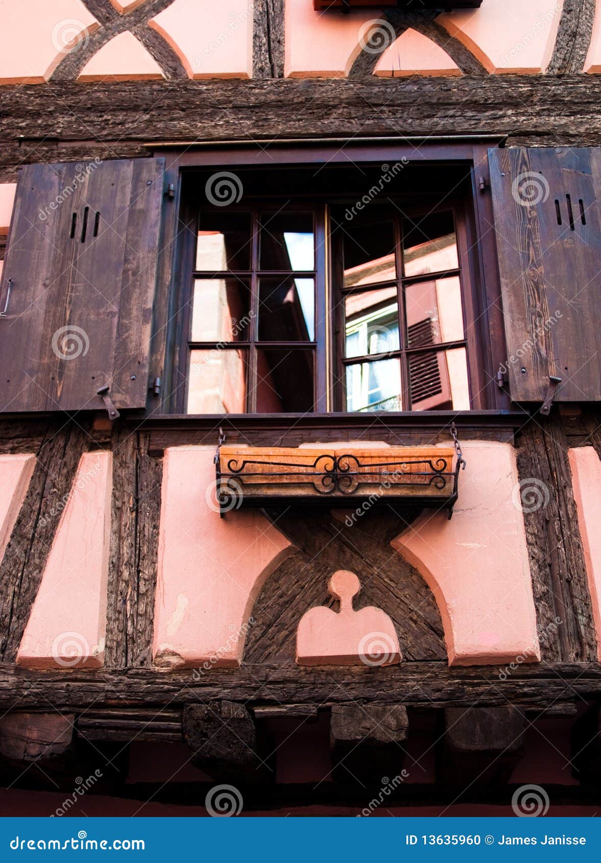 Pink / Orange Timber Frame House Stock Photo - Image of vacation ...
