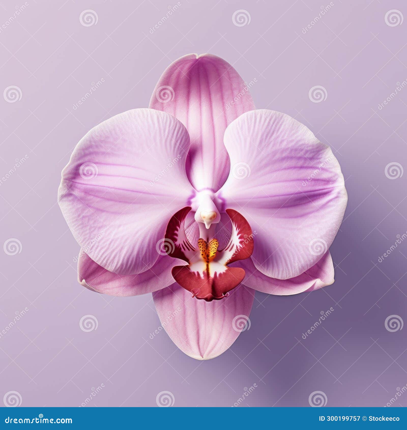 Violet Pink Orchid Flower: Hyper-realistic Details on Pink Background ...