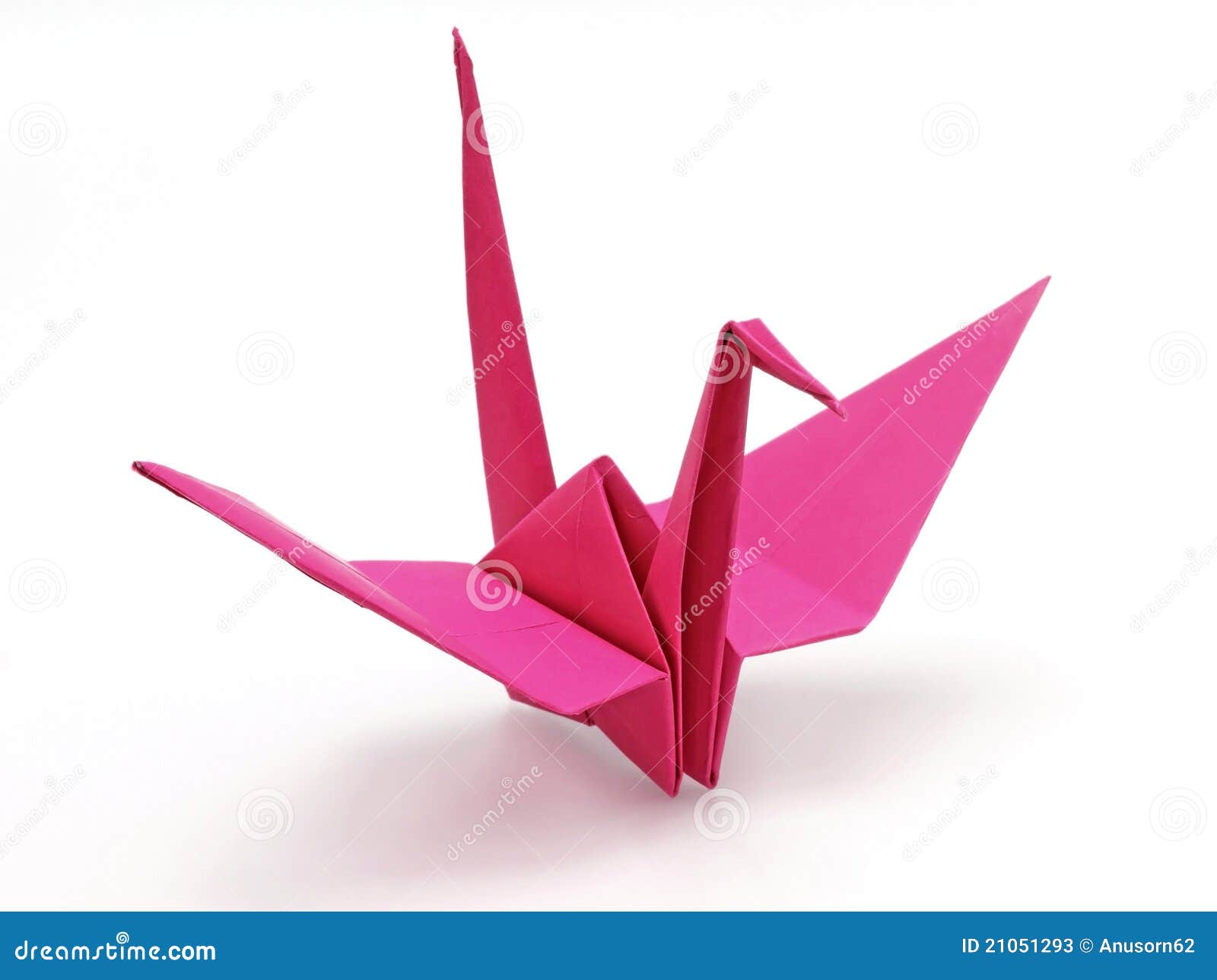 Pink origami bird stock image. Image of craft, oriental - 21051293