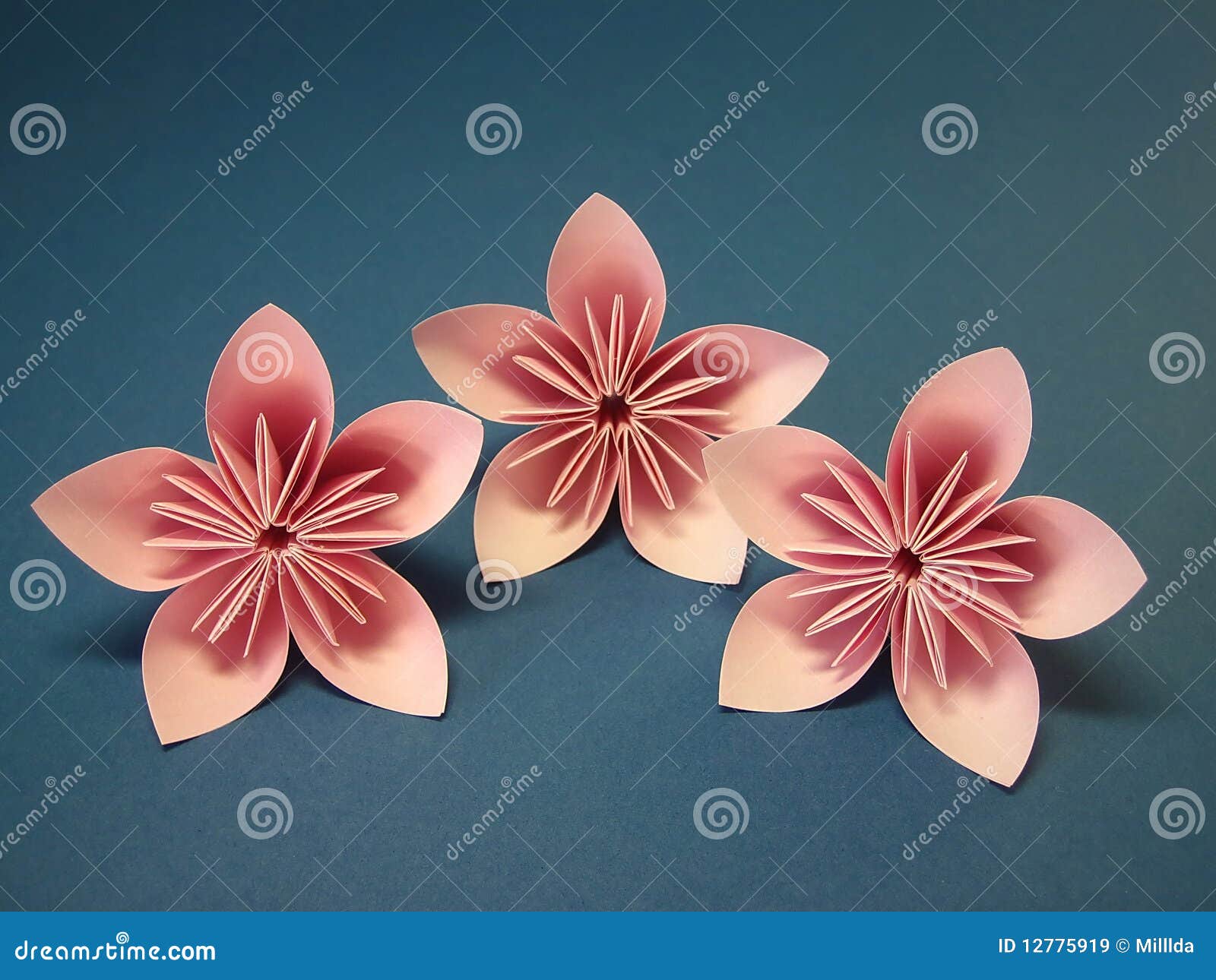Origami Flowers And Frame Stock Image | CartoonDealer.com #35649799