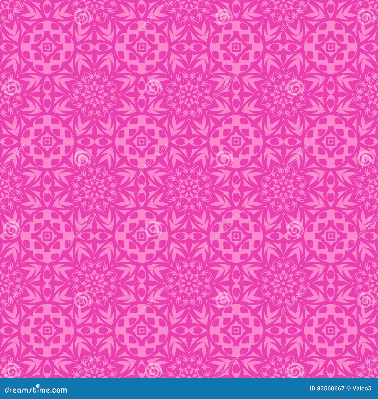 Pink Ornamental Seamless Line Pattern Stock Vector - Illustration of ...