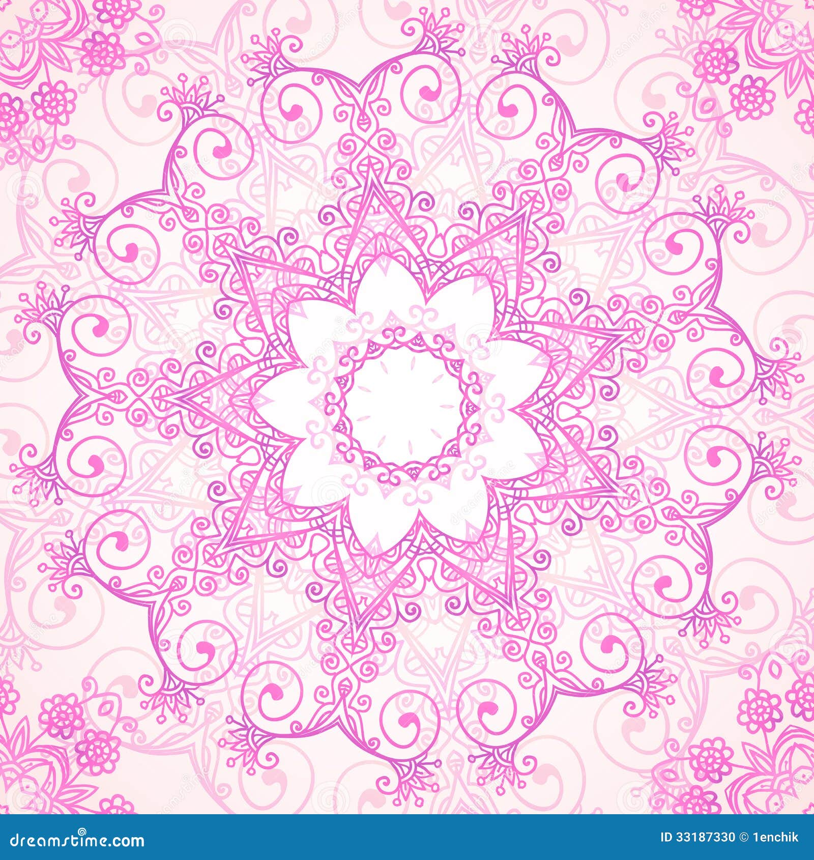 Pink Ornate Vector Lacy Seamless Pattern Stock Vector - Illustration of ...