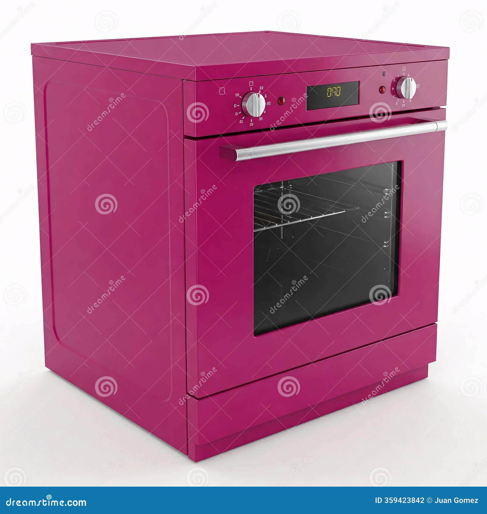 Pink Oven Isolated on a White Background. 3d Render Image Stock ...
