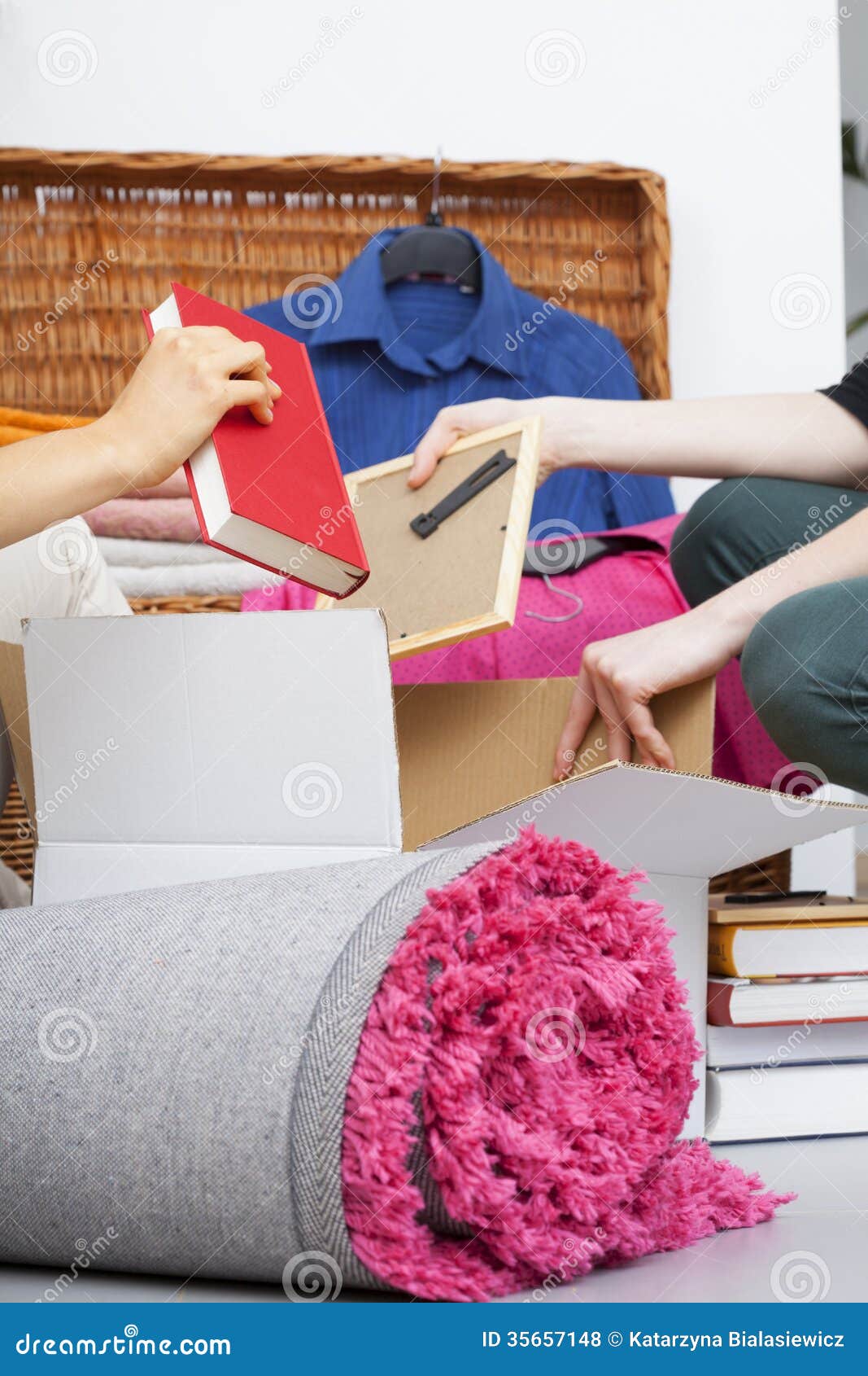 Pink packing things stock photo. Image of colorful, indoors - 35657148