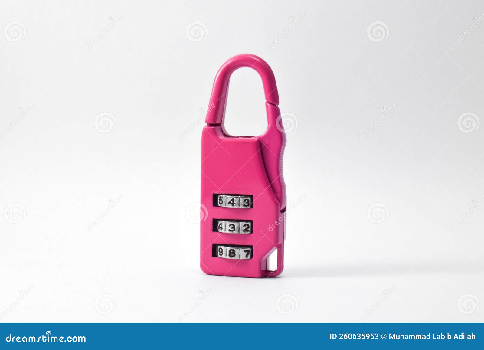 Pink Padlock with Combination Lock Stock Image - Image of password ...