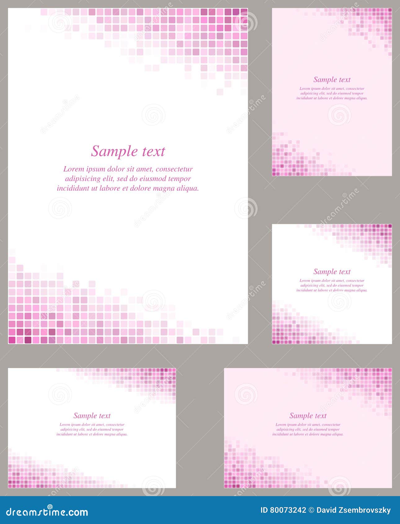 Pink Page Corner Design Template Stock Vector - Illustration of mosaic ...