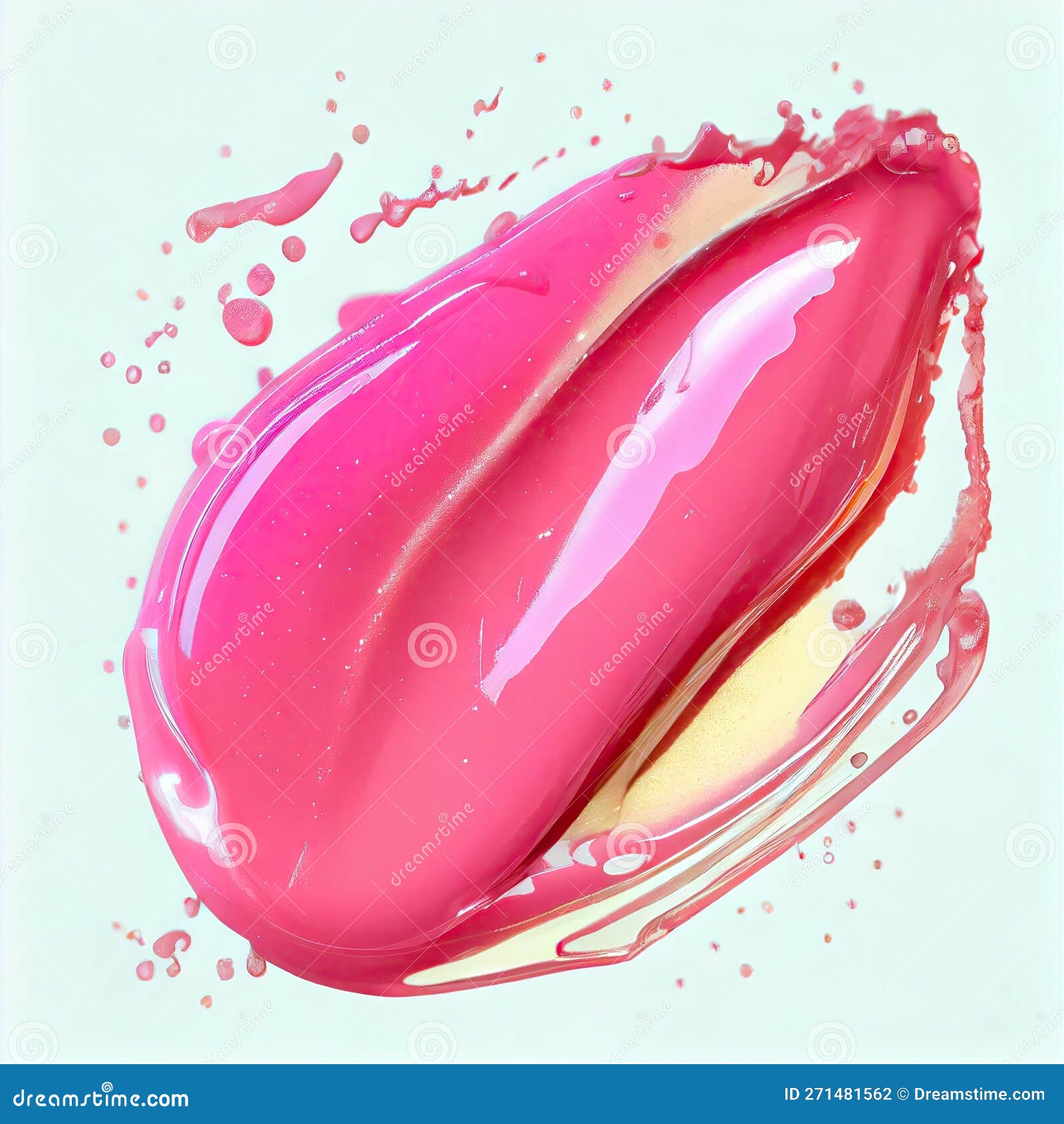 Pink paint brush stroke stock illustration. Illustration of creative ...