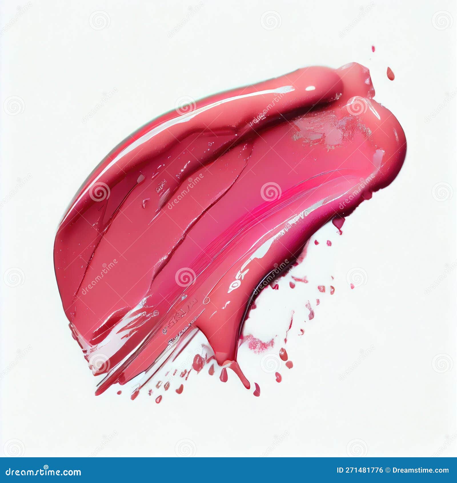 Pink paint brush stroke stock illustration. Illustration of design ...