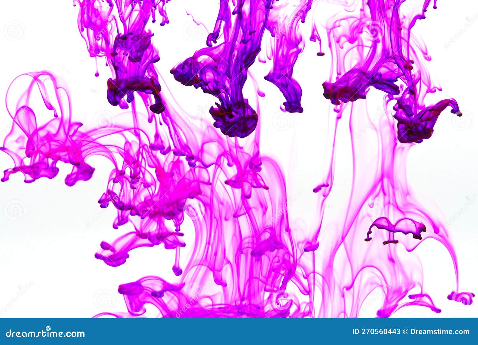 Pink Paint Dissolving in Water with White Background Stock Image ...