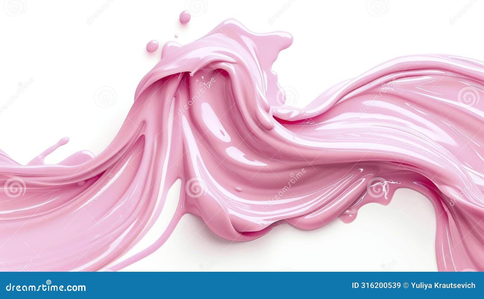 Pink Paint Splash Isolated on White Background. Generated AI Stock ...