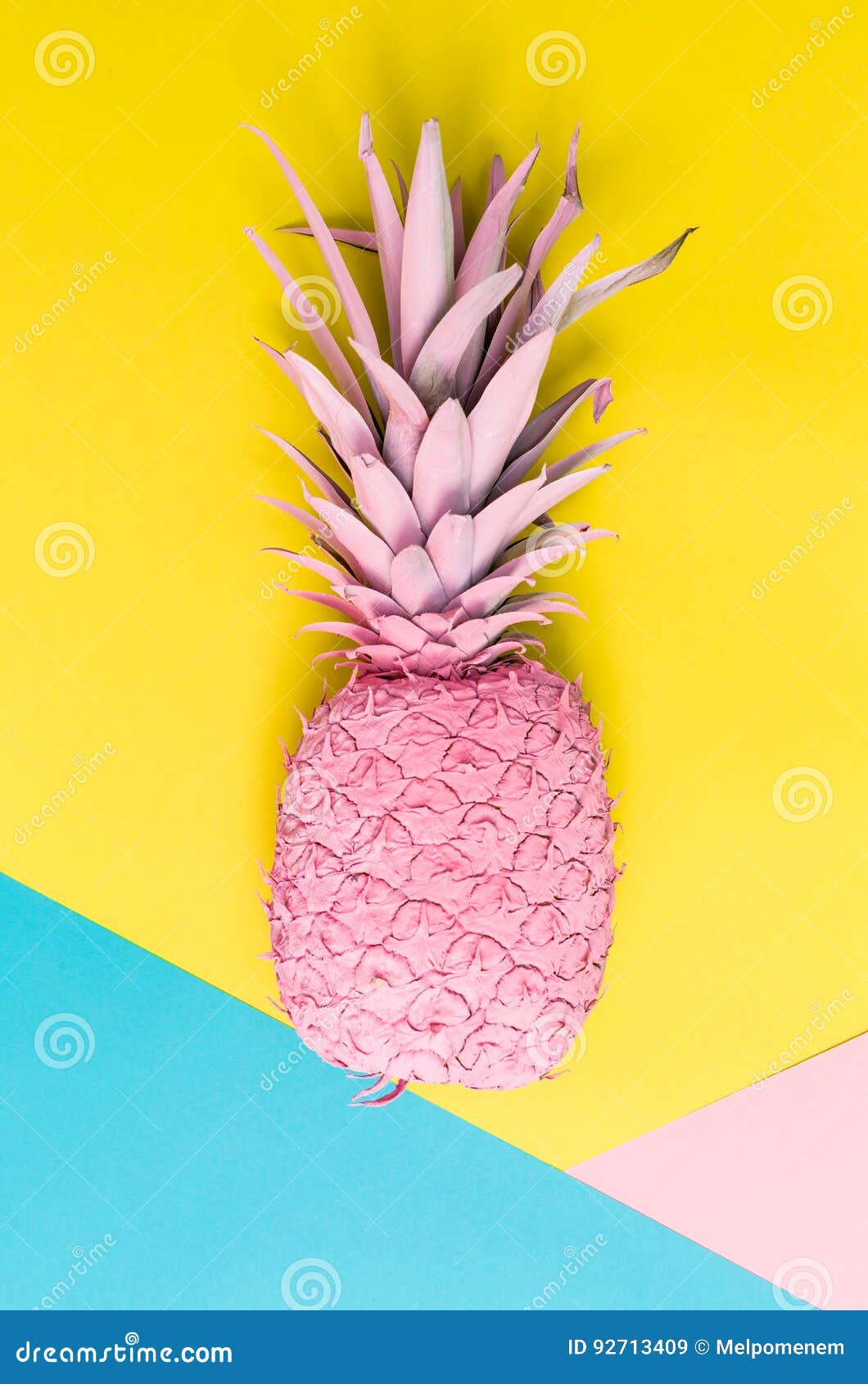 Pink painted pineapple stock image. Image of pastel, ananas - 92713409