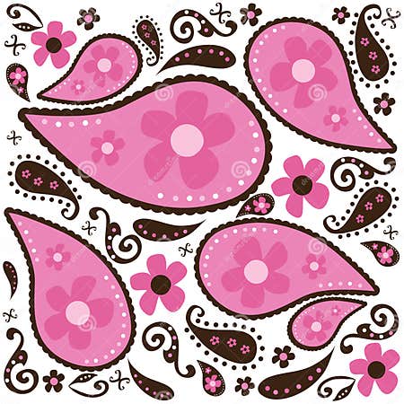 Pink Paisley Design stock vector. Illustration of festive - 10890815