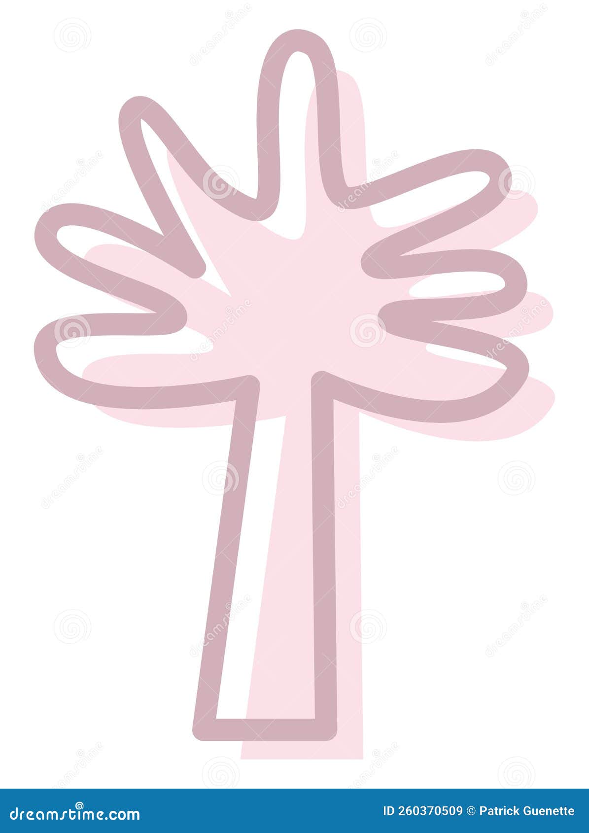 Pink palm tree, icon stock vector. Illustration of vector - 260370509