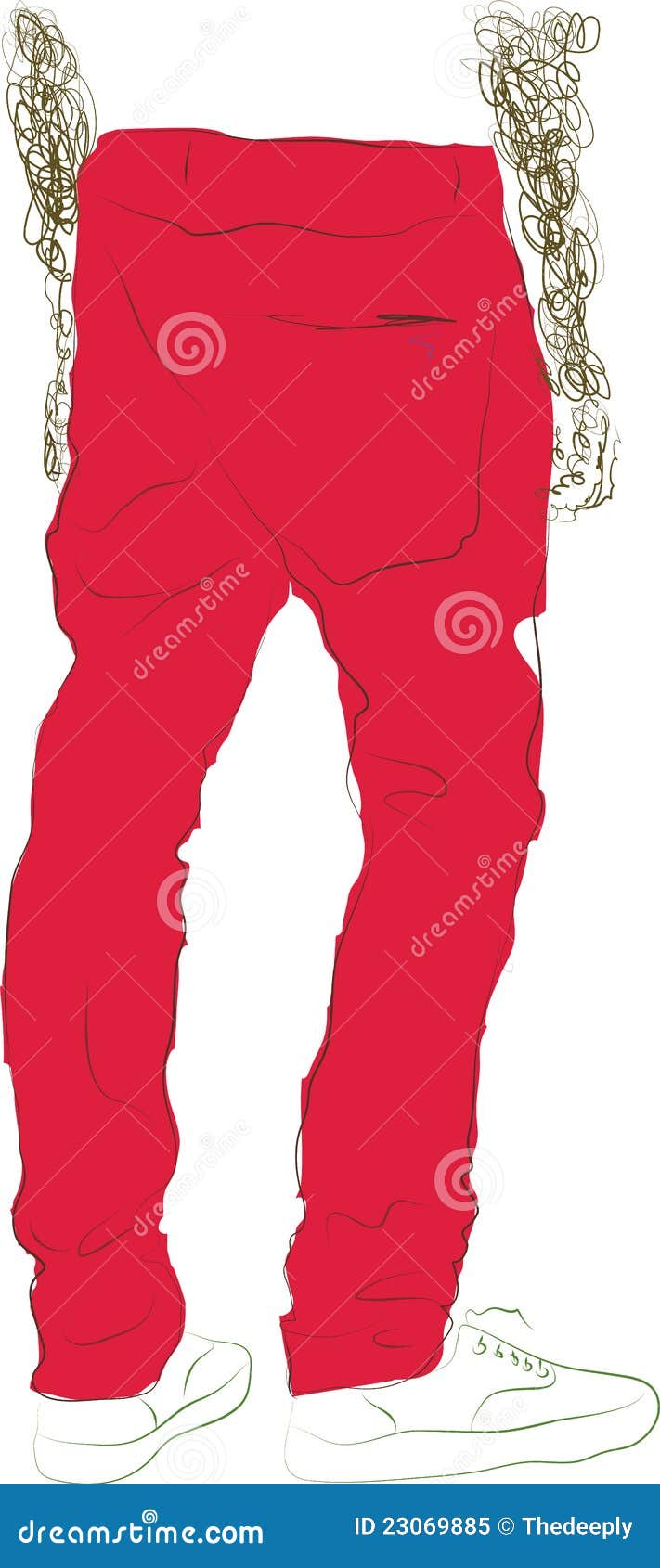 He pink pants stock vector. Illustration of jeans, fashion - 23069885